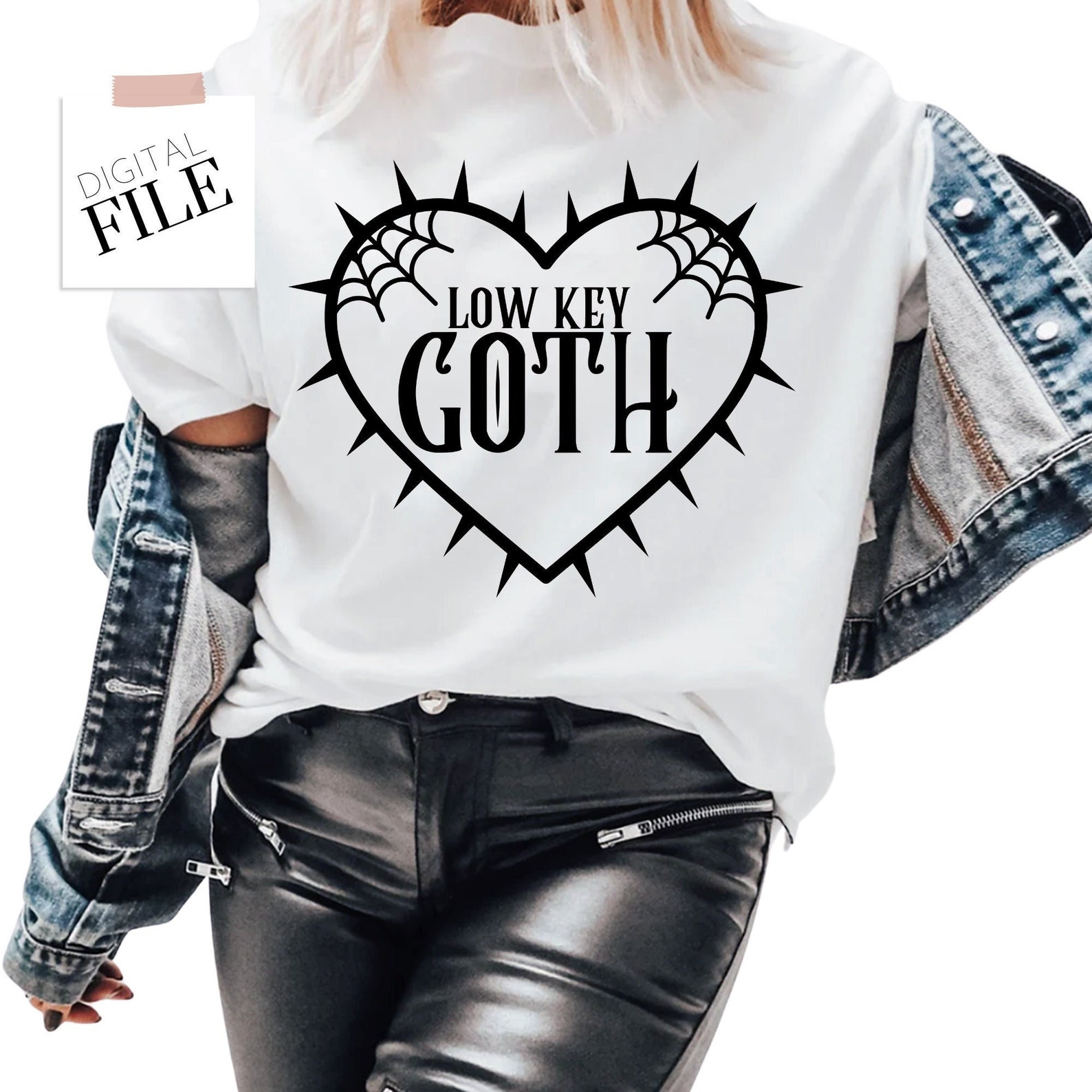 Low Key Goth SVG and PNG File, Gothic PNG, Witchy Vibes, Sublimation ...