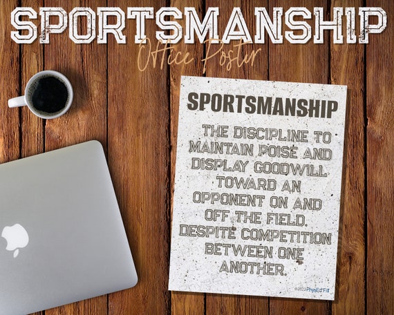 Sportsmanship Definition Printable PDF Poster PE Teacher - Etsy