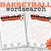 Basketball Wordsearch Printable PDF Download Basketball Word Search PE ...