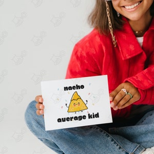 Nacho Average Kid PNG SVG EPS Clipart Files | Nacho Chip Funny Svg Png ...