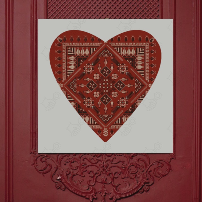 Palestinian Tatreez Hearts Svg Png 8 Clipart Bundle Instant - Etsy