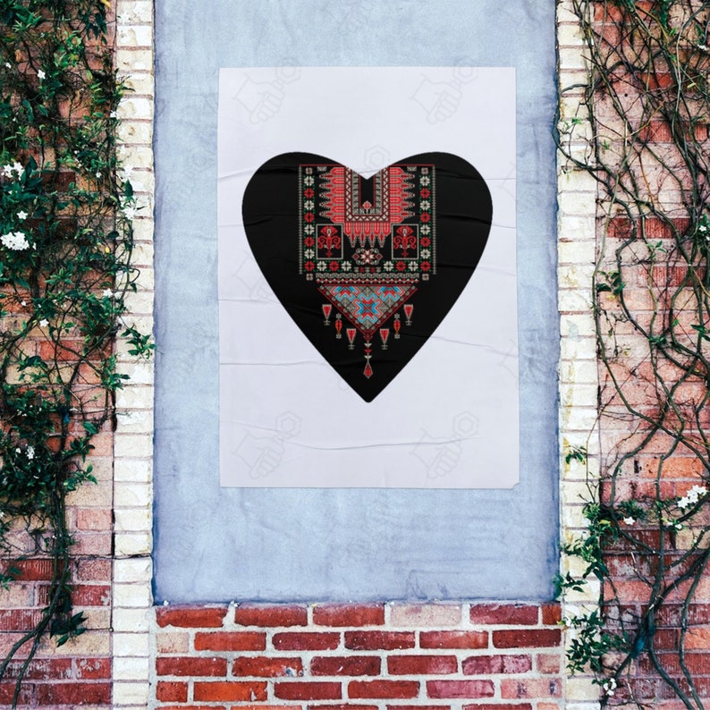 Palestinian Tatreez Hearts Svg Png 8 Clipart Bundle (Instant Download ...