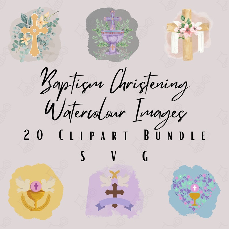 Watercolour Baptism Christening 20 Clipart Bundle SVG Files - Etsy Watercolour Baptism Christening 20 Clipart Bundle SVG Files - Etsy