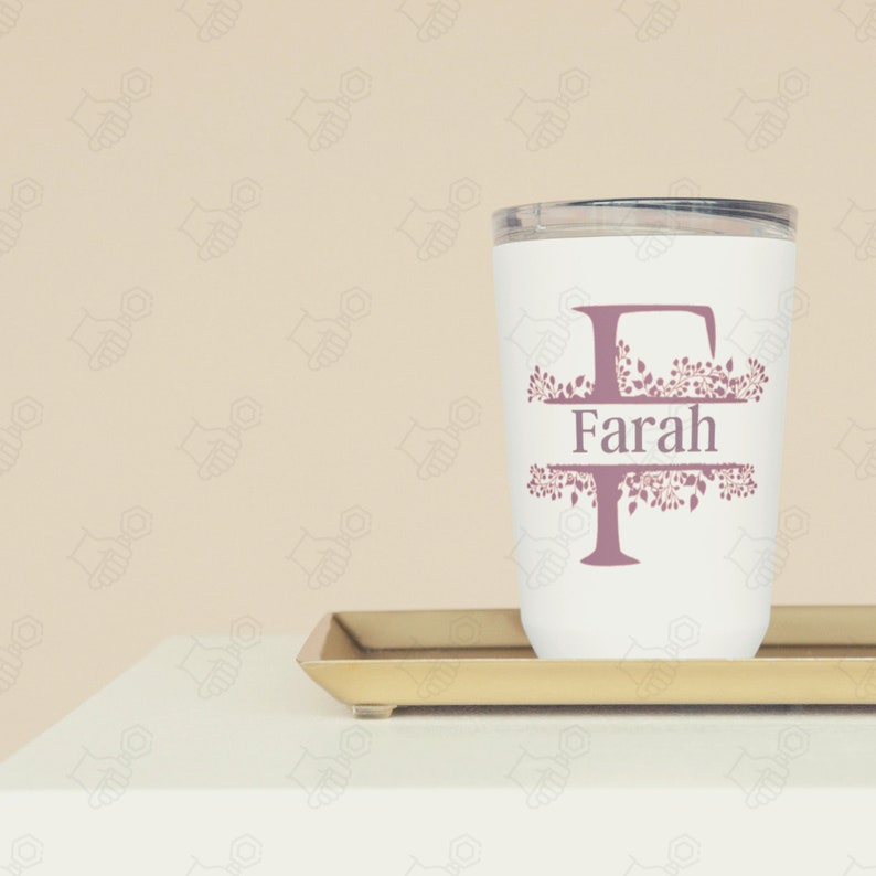 Floral Split Monogram SVG/PNG, Split Monogram Frame Alphabet, Digital ...