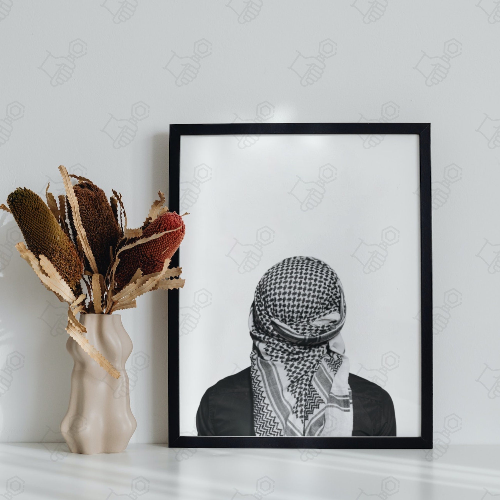 Keffiyeh Koufeye 8 Digital Clipart Images Bundle Instant Download PNG ...