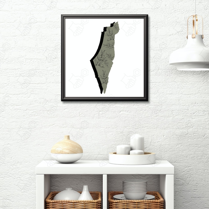 Olive Branch Palestine Map 5 Clipart Bundle SVG PNG Instant Download ...