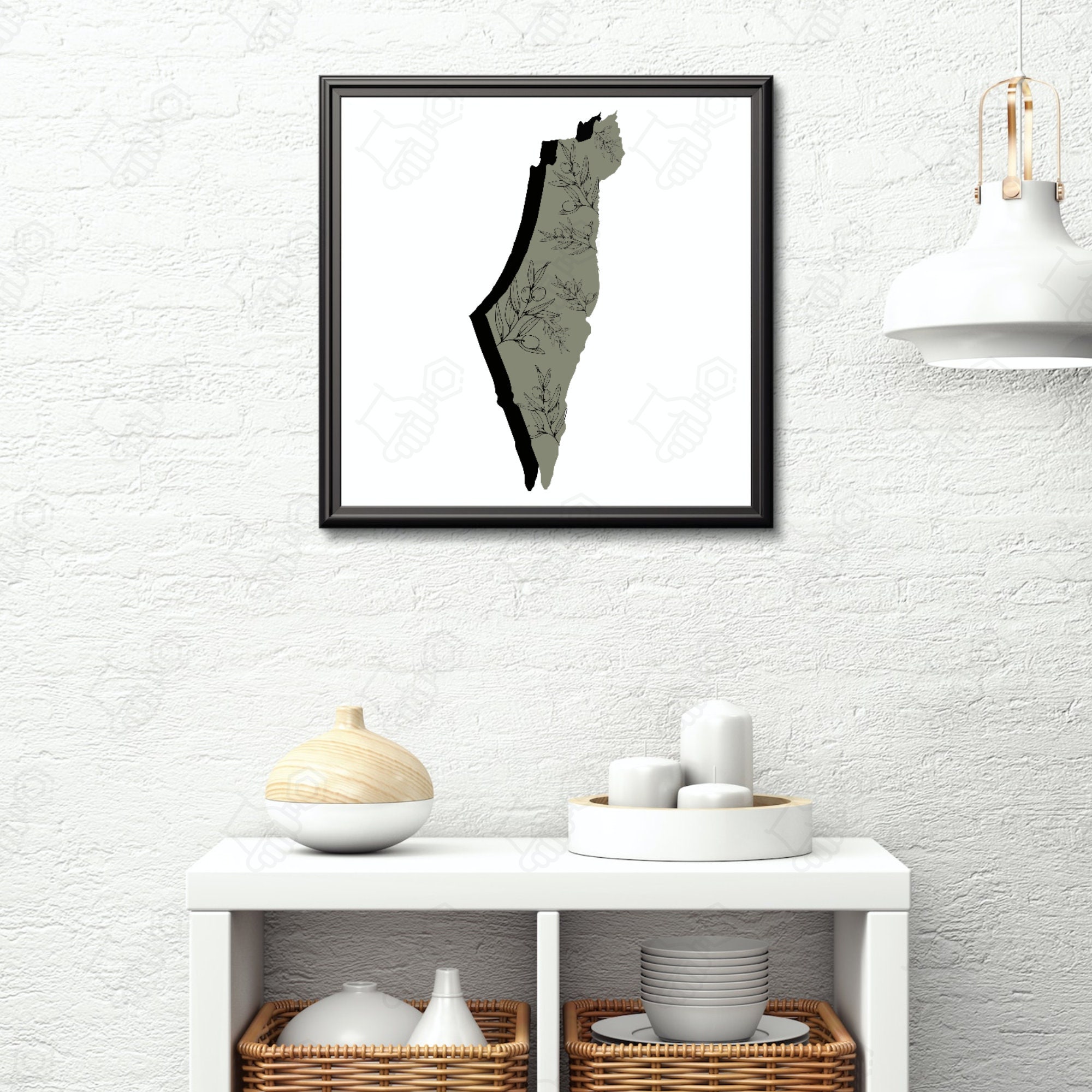 Olive Branch Palestine Map 5 Clipart Bundle SVG PNG Instant Download ...