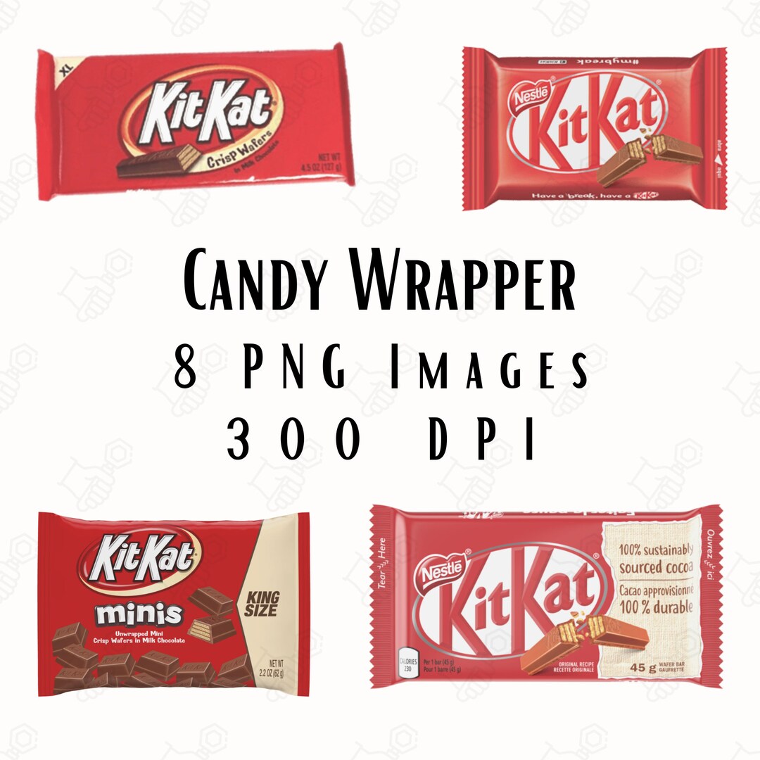 Candy Wrapper Vintage Modern Red Candy Wrapper 8 Image Bundle Candy ...