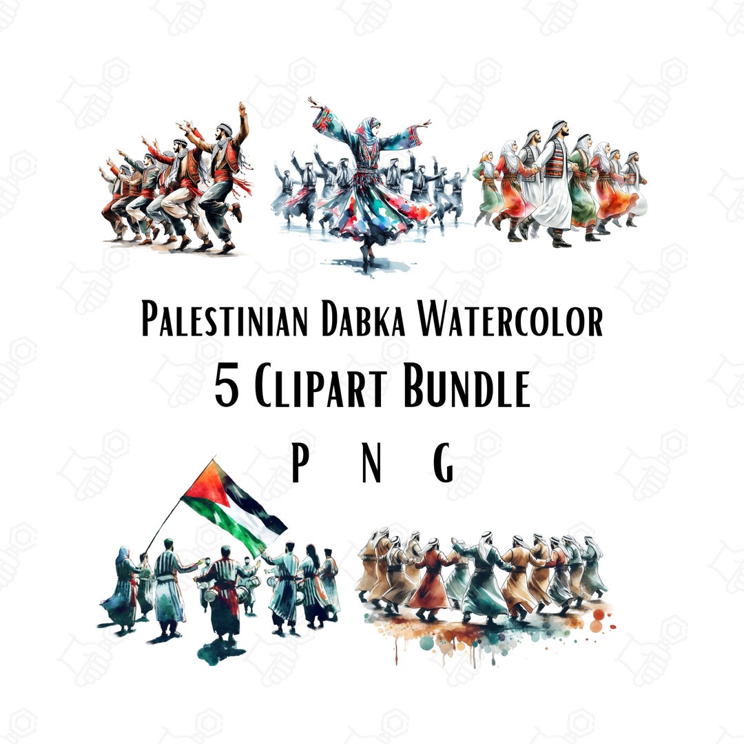 Palestinian Dabka 5 Clipart Bundle PNG Files Instant Download ...