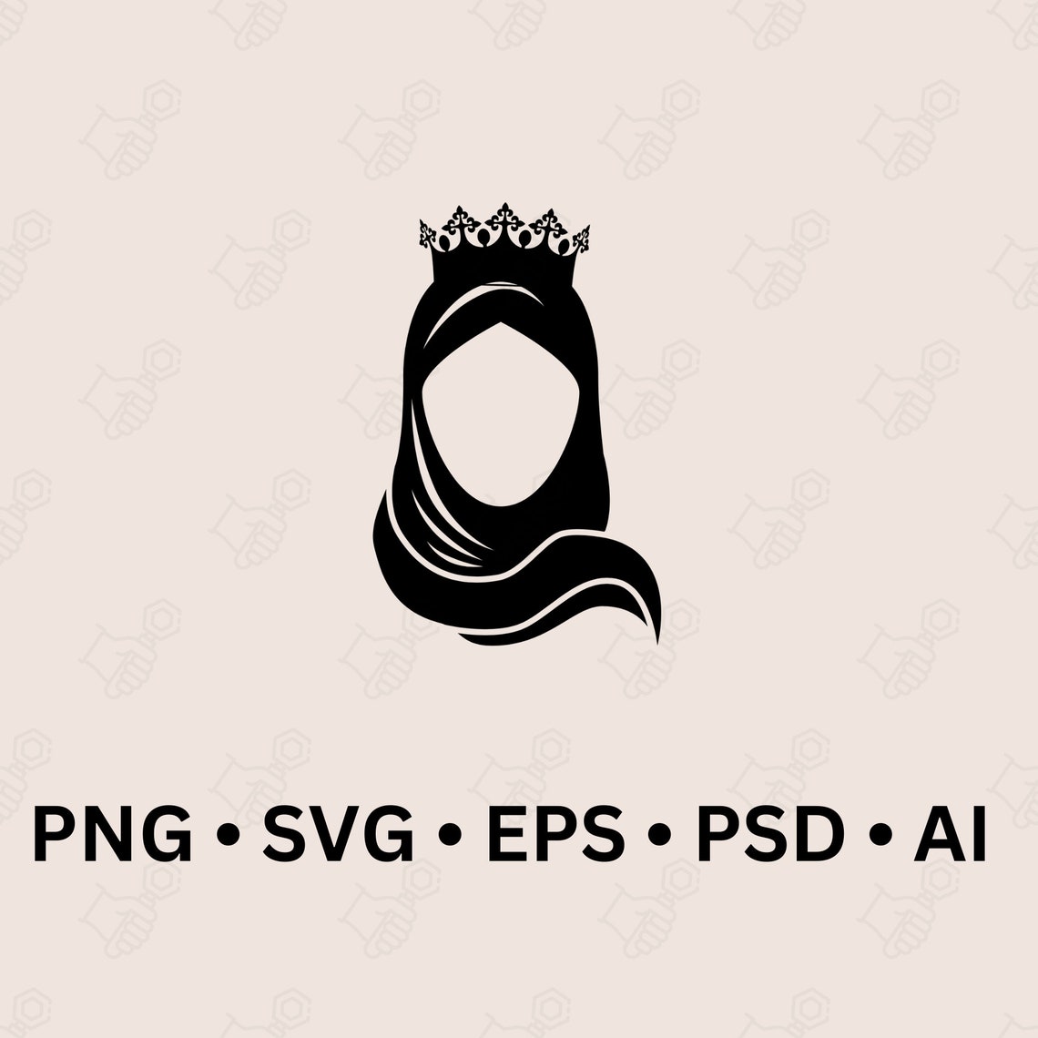 Hijab Crown Svg Dxf Ai Png PSD Instant Download Vector Image - Etsy ...