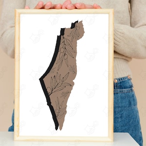 Olive Branch Palestine Map 5 Clipart Bundle SVG PNG Instant Download ...