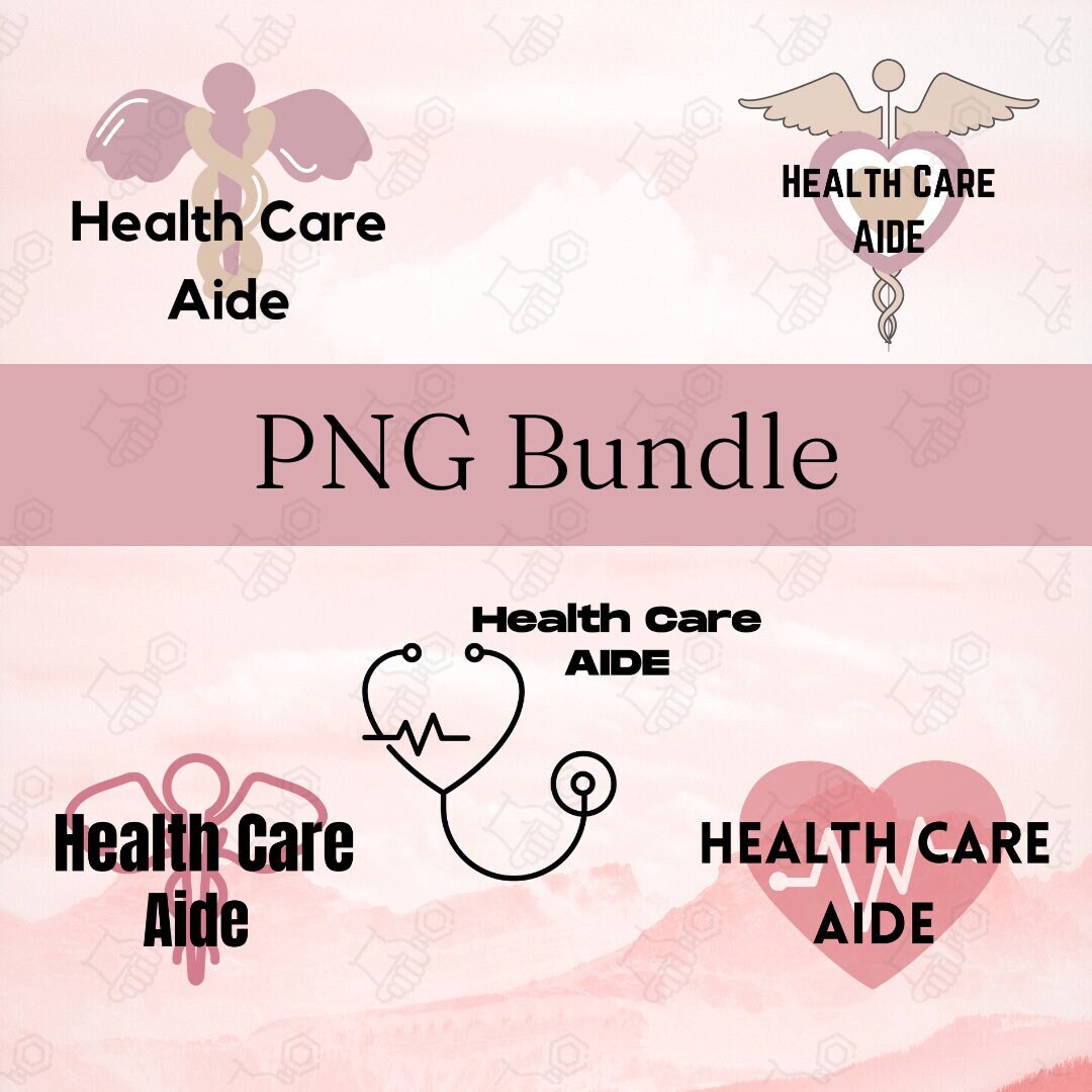 Health Care Aide PNG Bundle | Health Care Aide Clipart Images Bundle ...