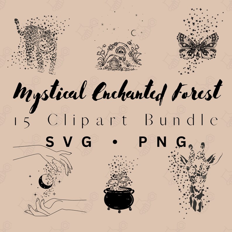 Mystical Enchanted Forest Clipart Bundle 15 Svg Png - Etsy