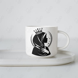 Hijab Crown Silhouette 10 Clipart Bundle SVG Instant Download Vector ...