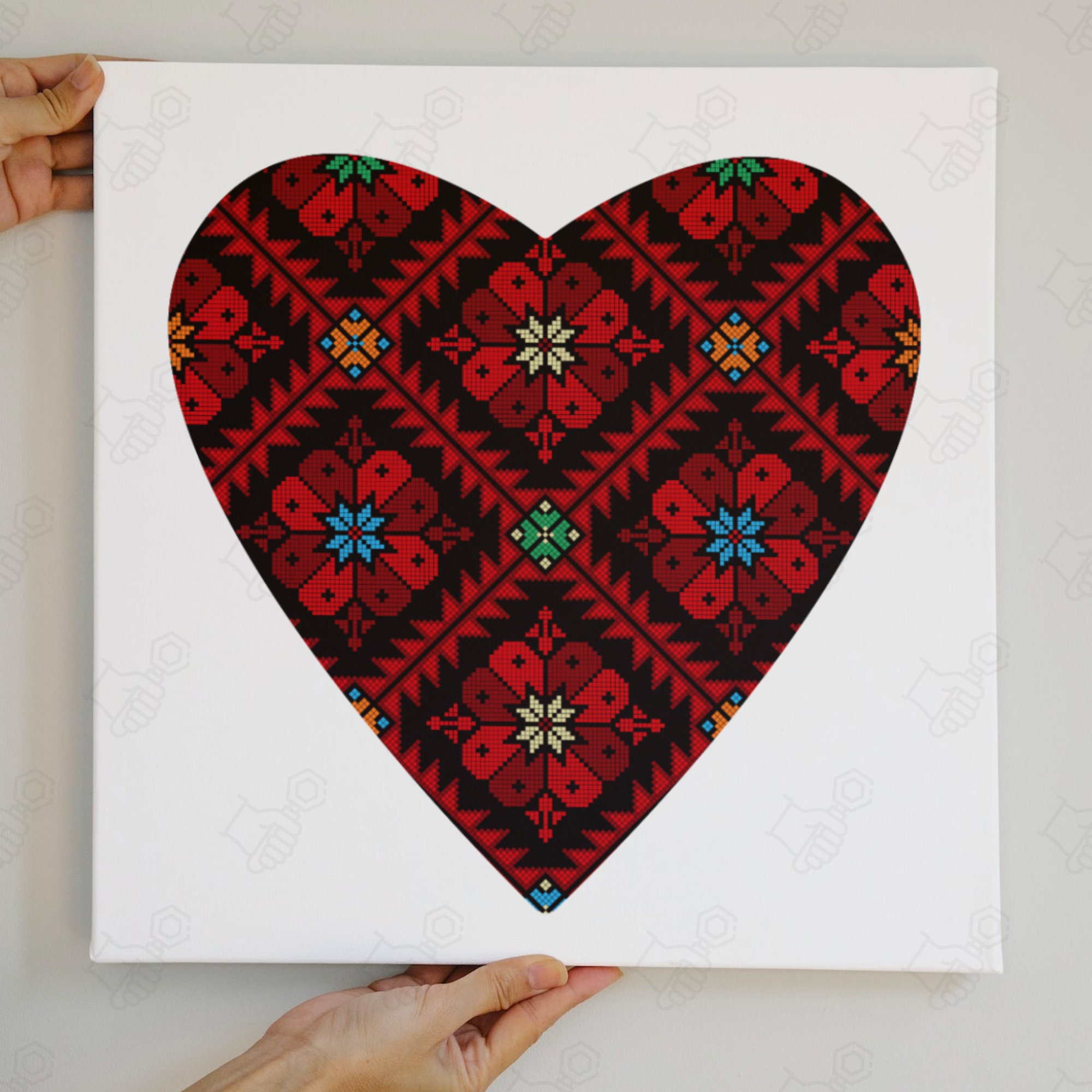 Palestinian Tatreez Hearts Svg Png 8 Clipart Bundle Instant - Etsy