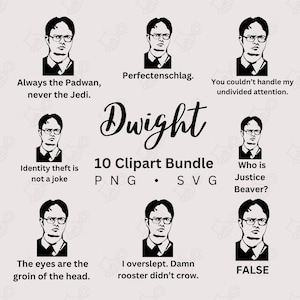 Dwight Funny Quotes Svg Png Pack 10 Images Instant Download | the ...
