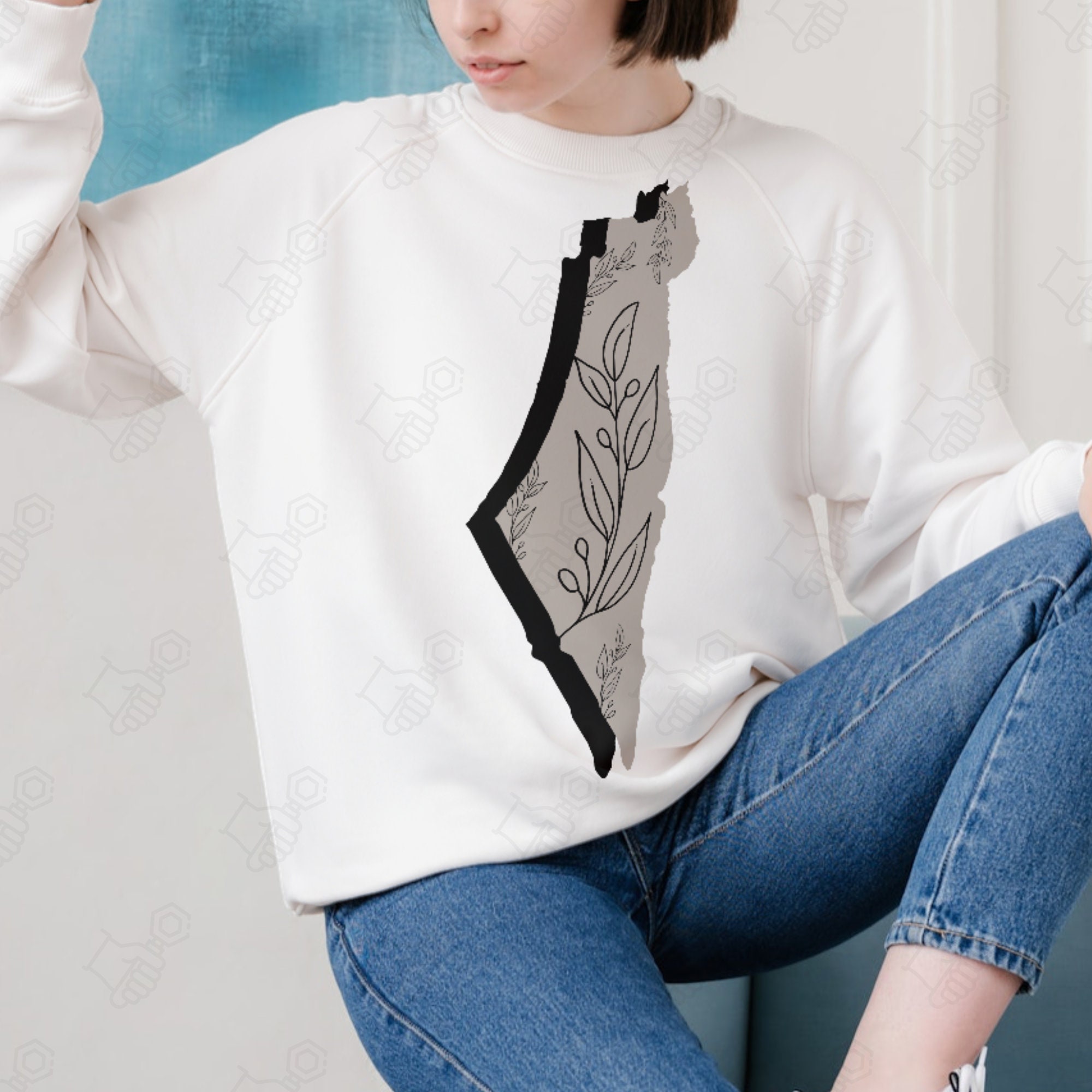 Olive Branch Palestine Map 5 Clipart Bundle SVG PNG Instant Download ...