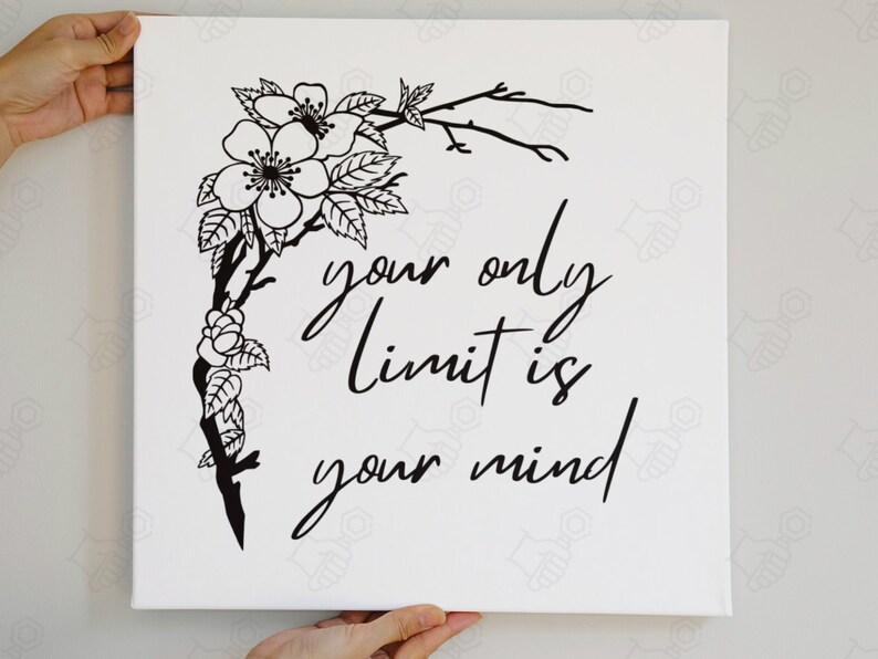 Positive Motivational 15 Floral Border Clipart Bundle PNG SVG Instant ...