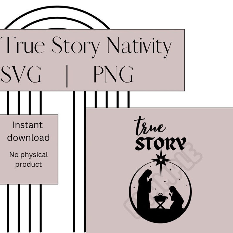 True Story SVG PNG Nativity Scene Svg True Story Nativity - Etsy