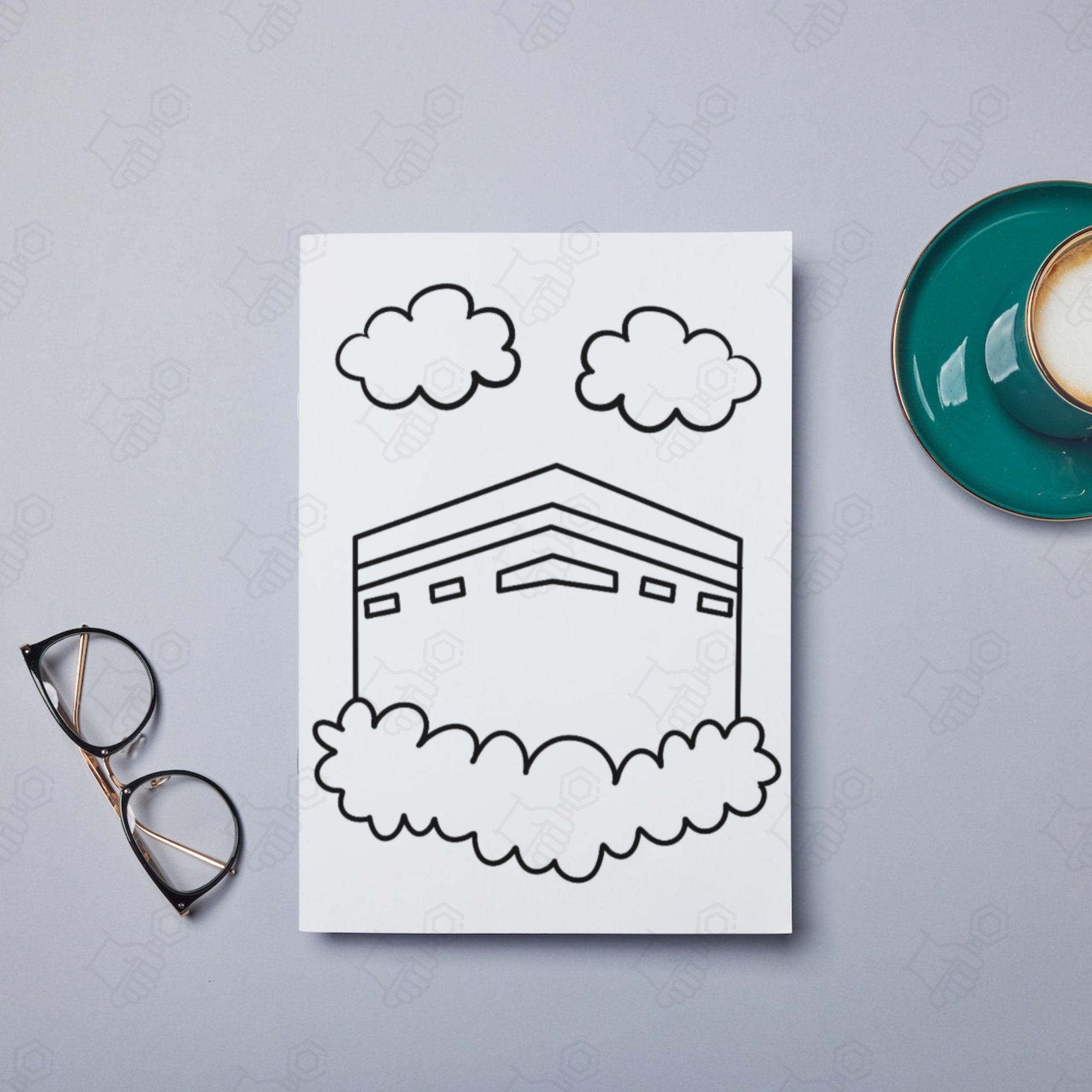 Kaaba Hajj 15 Colouring Page Bundle PNG JPG Instant Download - Etsy Ireland
