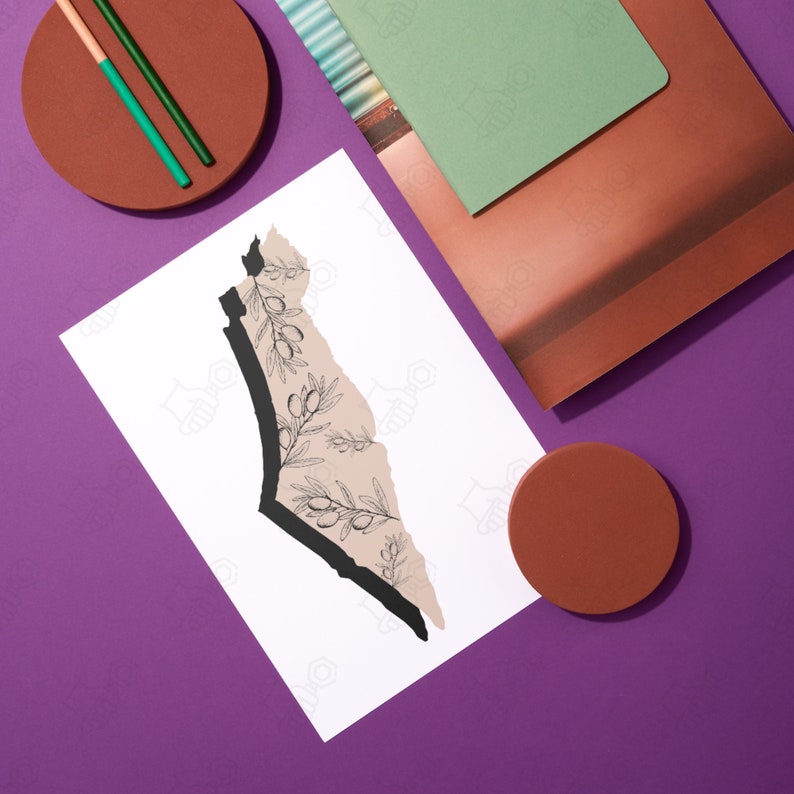 Olive Branch Palestine Map 5 Clipart Bundle SVG PNG Instant Download ...