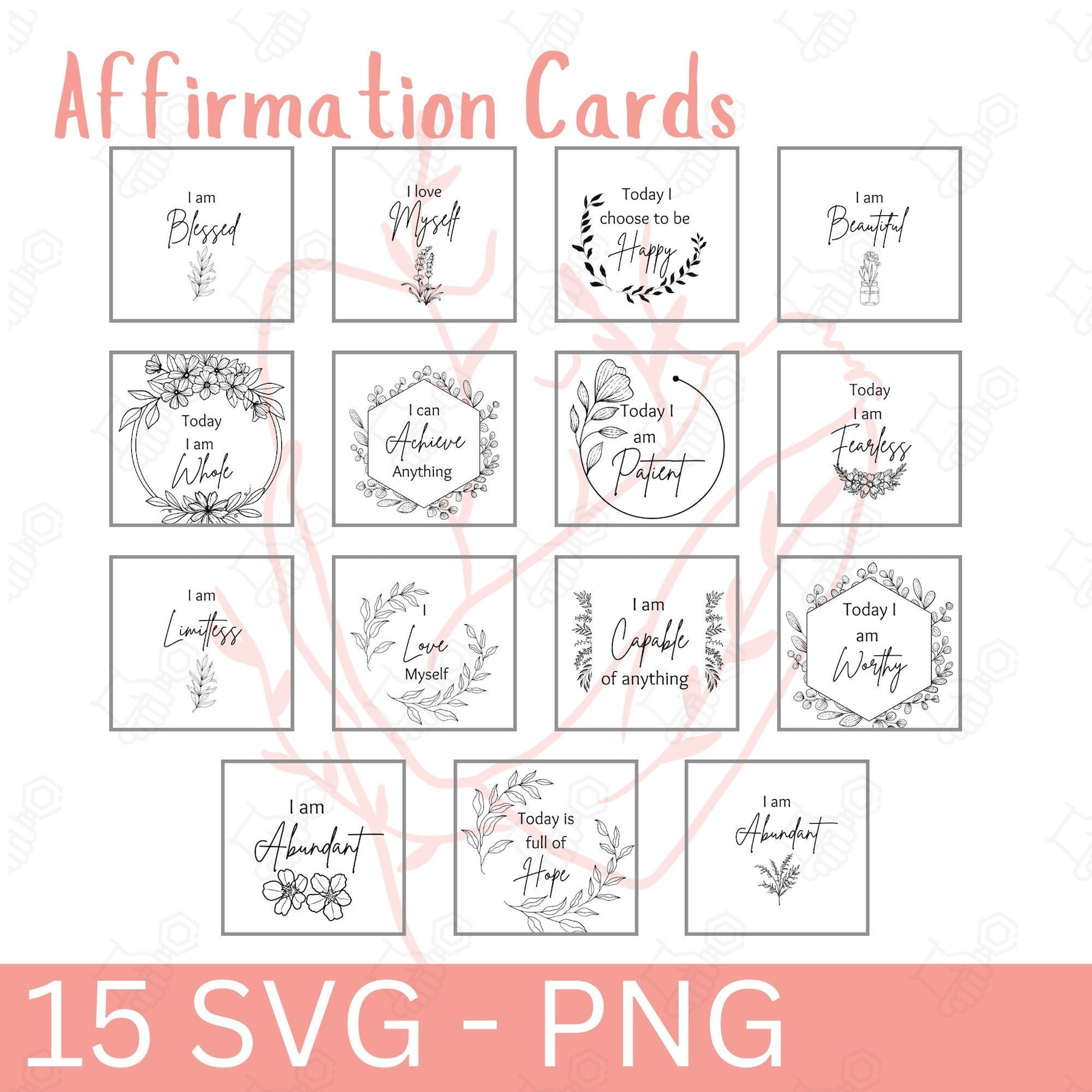 Positive Affirmation Mental Health Svg | Positive Svg Bundle ...