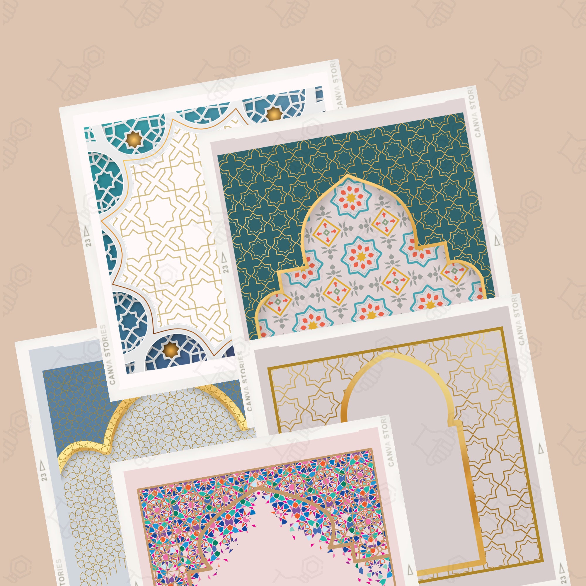 Arab Frames Islamic Design Middle Eastern 24 Clipart Bundle - Etsy