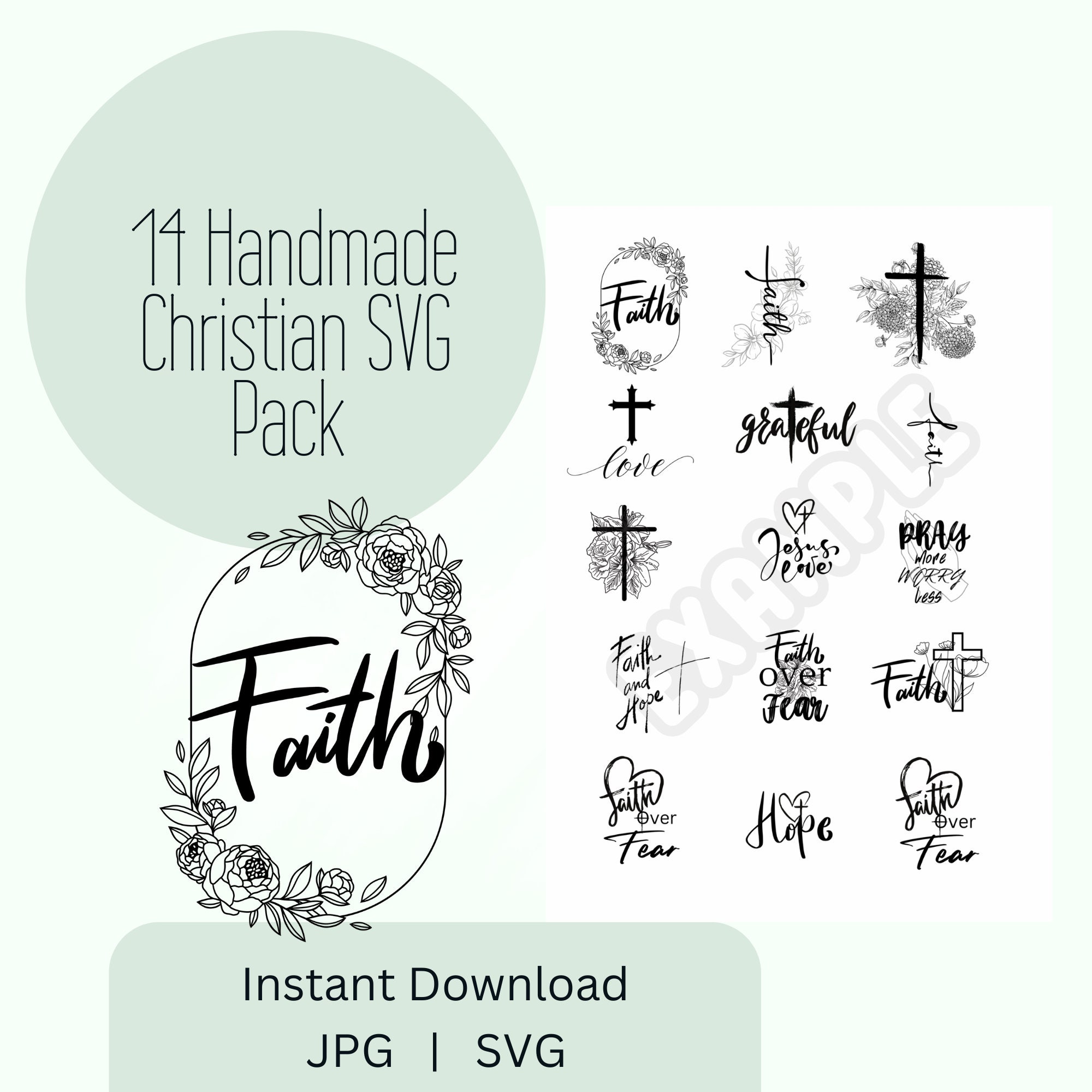 Christian Bundle SVG Scripture Bundle Instant Download - Etsy