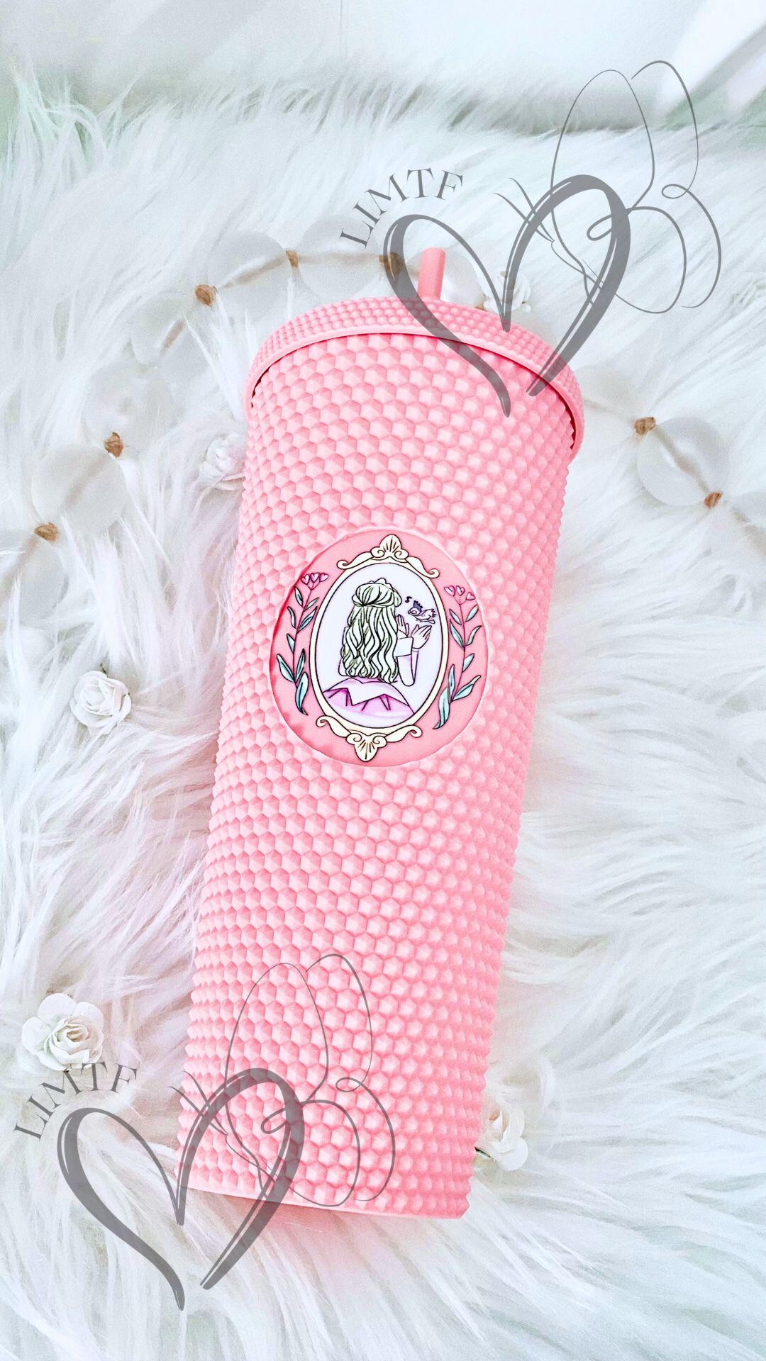 Matte Pink Princess Pyramid Stud Insulated 24 Oz Tumbler – Fairy-tale ...