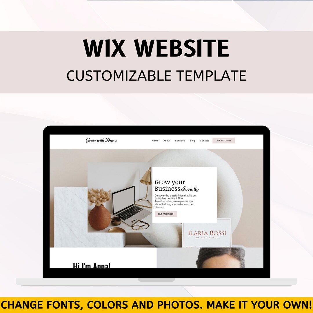 Wix Website Template - Coach, Business Coach, Blogger, Social Media ...