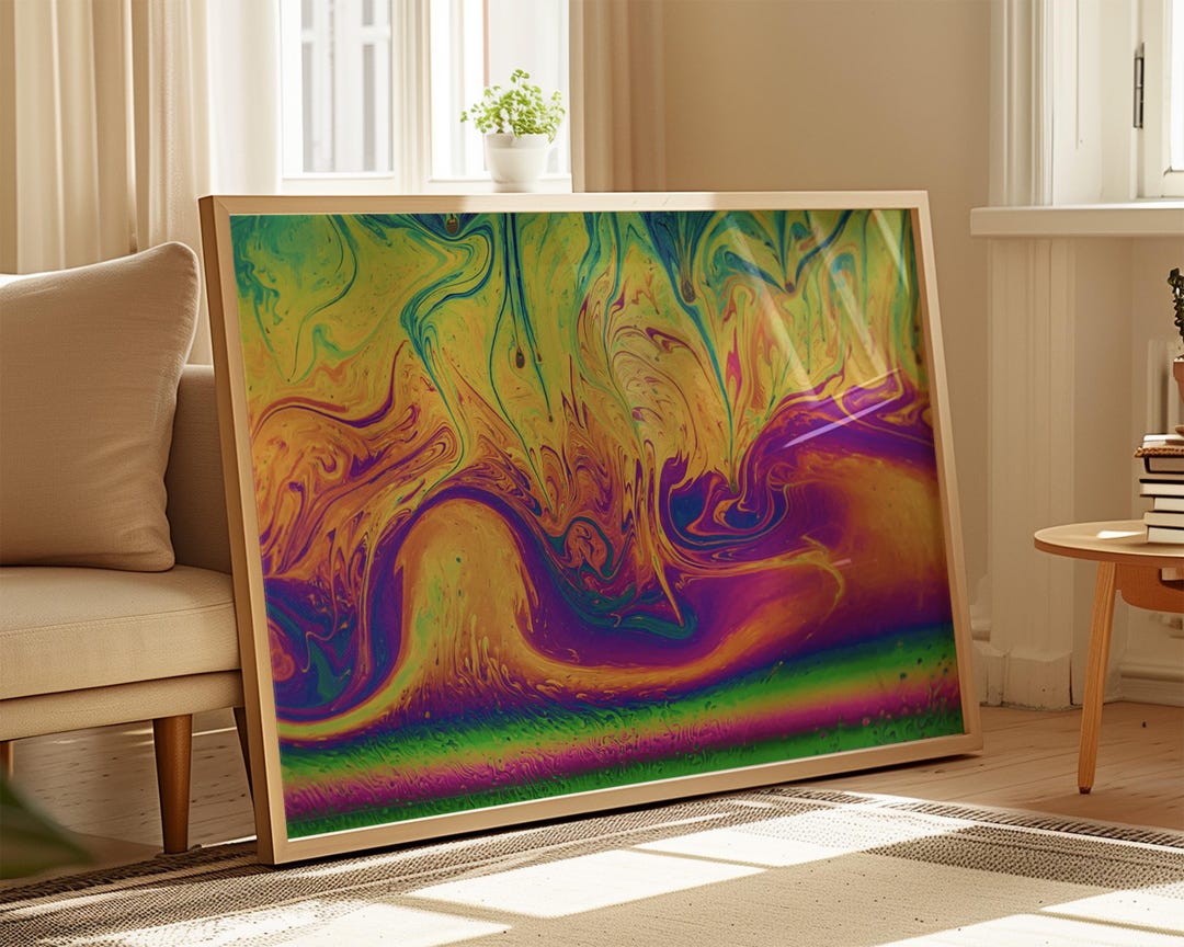 Instant Downloadable Color Burst Art, Digital Swirl With Expressive ...