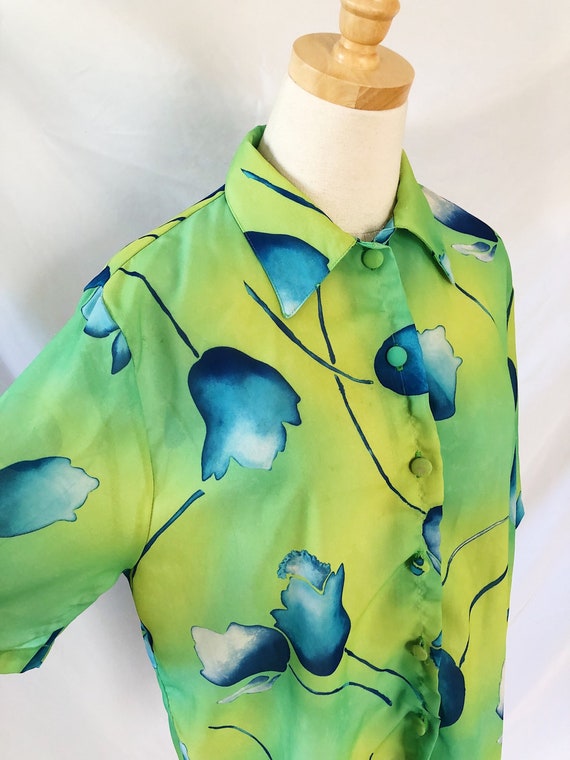 90’s “Hot Stuff” Neon Button Up - Gem
