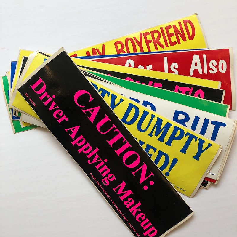 Vintage Bumper Stickers - Etsy