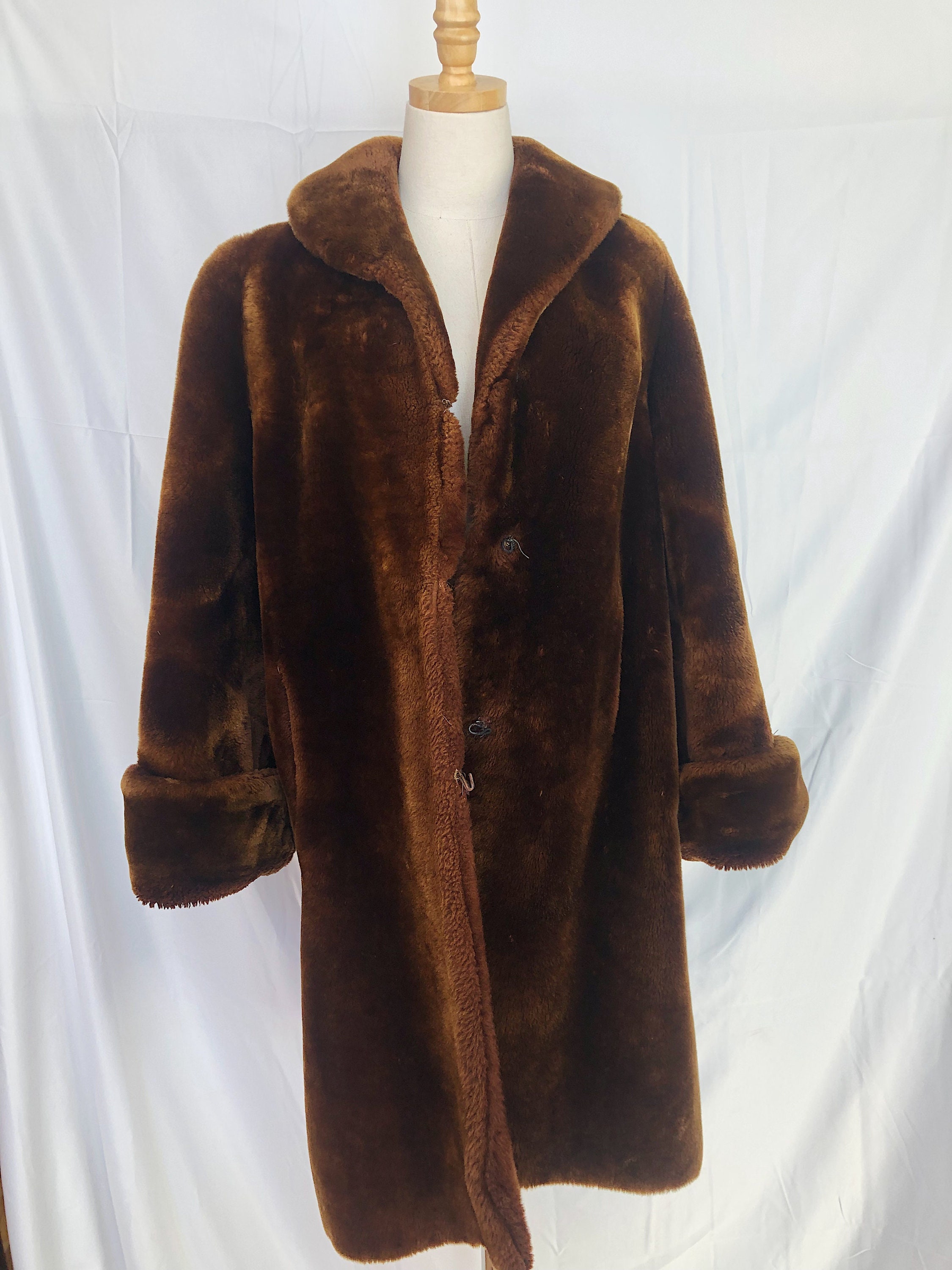 Vintage Mouton Fur Coat - Etsy