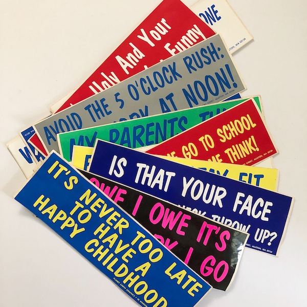 Vintage Bumper Stickers - Etsy