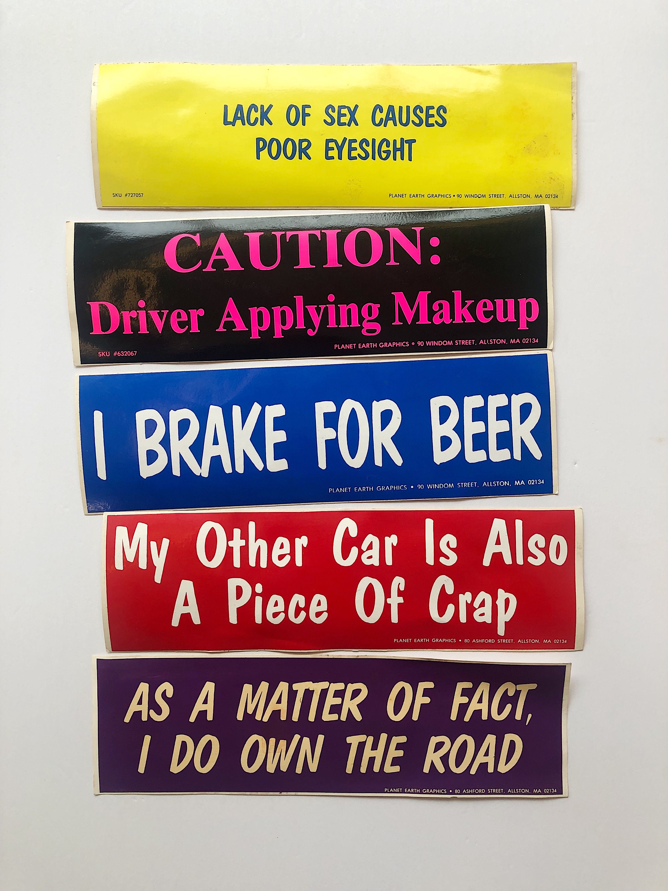 Vintage Bumper Stickers 80s Humor - Etsy