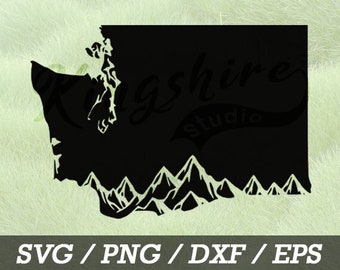 Washington State Counties Outline Svg, Png, Dxf, Eps Digital File ...