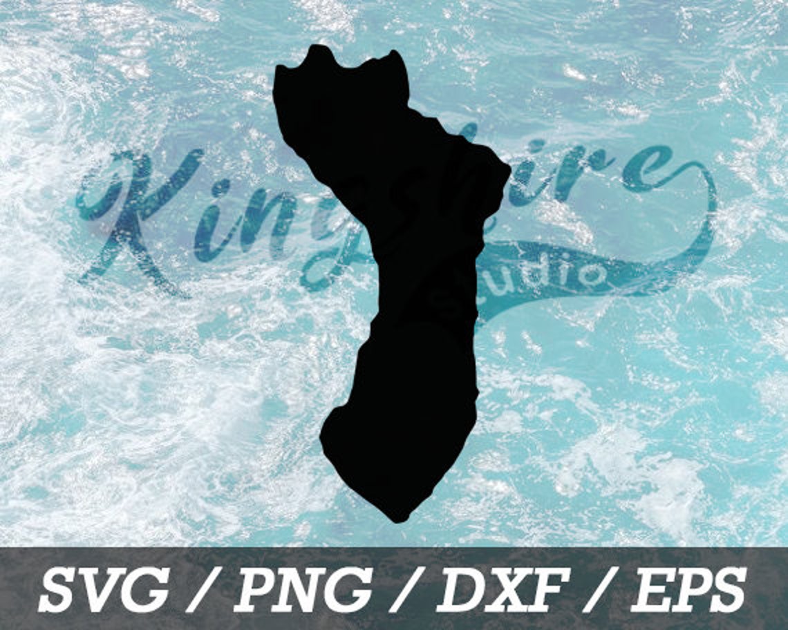 Mercer Island Silhouette Outline Svg, Png, Dxf, Eps Digital File ...