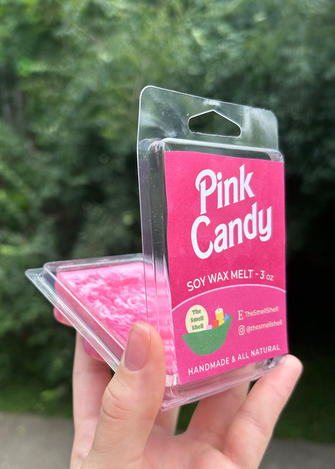 Pink Candy Wax Melt - Rainbow Candy Scented - Pink Sparkles - Heart ...