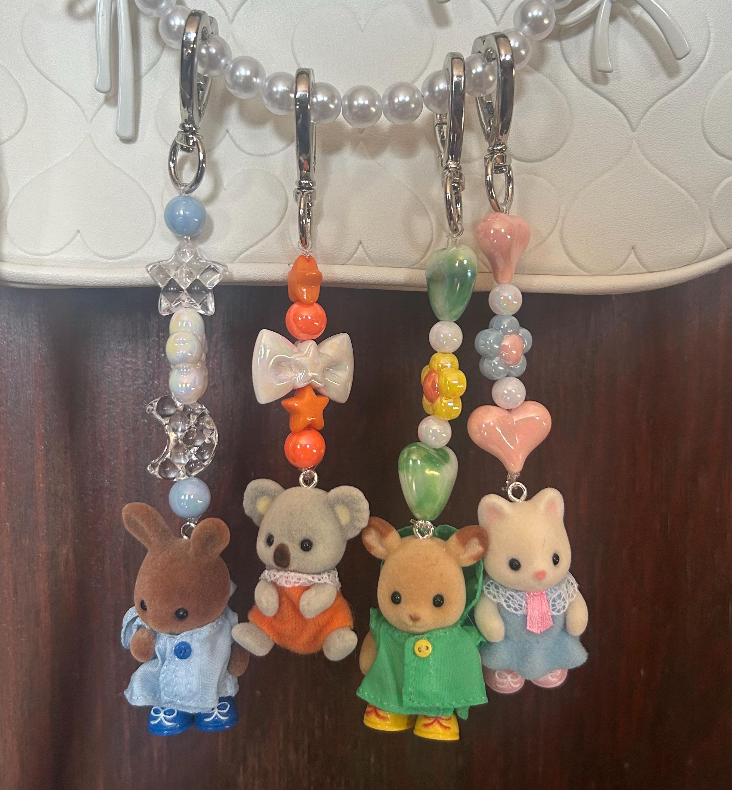 Calico Critter Beaded Keychain - Free Domestic Shipping! - Etsy