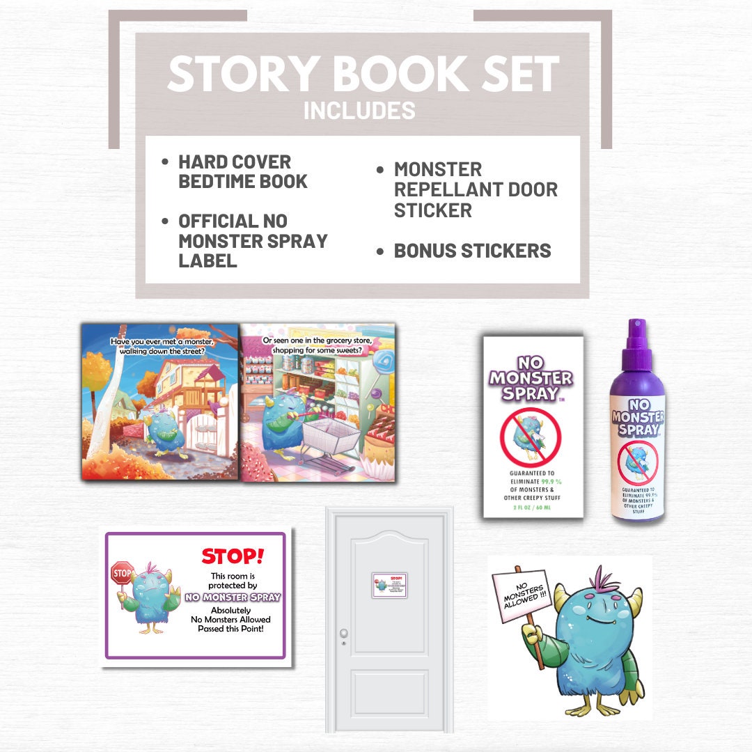 Story Book and Monster Spray Label, Monster Spray, Monster Spray DIY ...