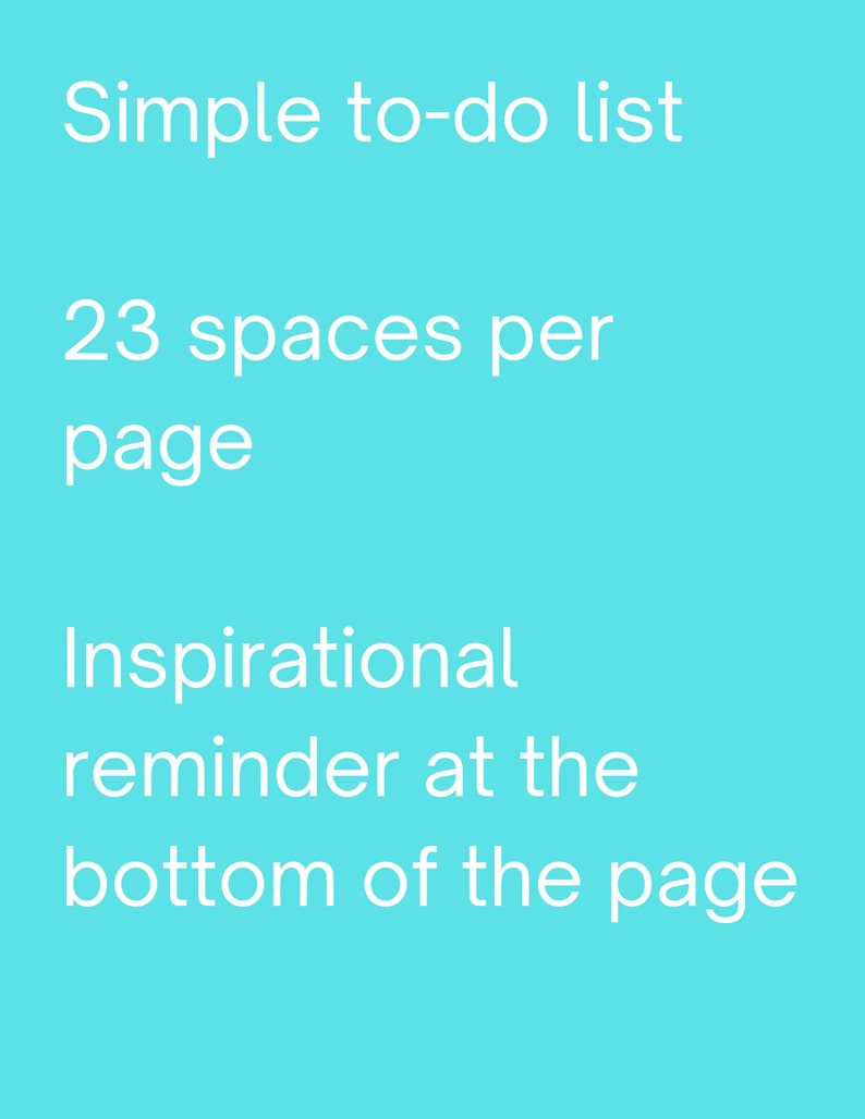 Inspirational Printable To-do List - Etsy