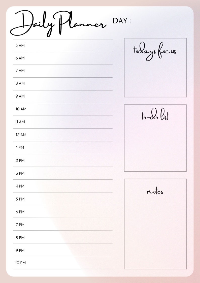 Minimalist Daily and Weekly Planner - Etsy