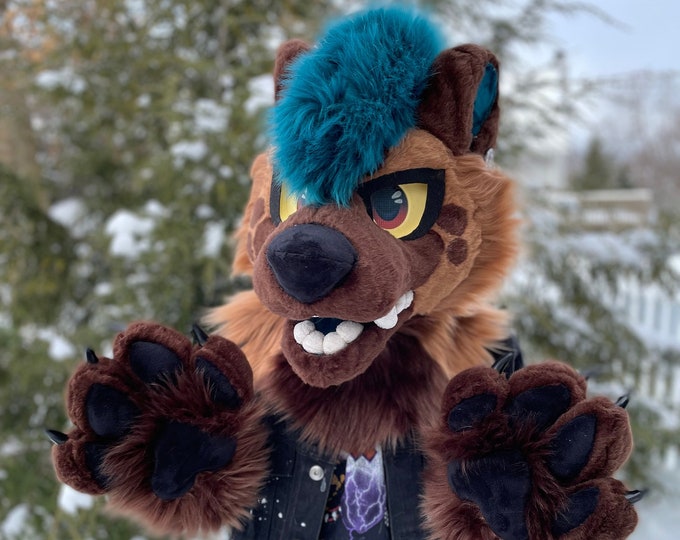 Punk Spotted Hyena Fursuit Premade Partial - Etsy