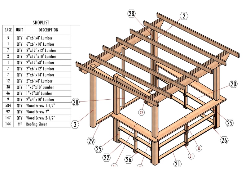 12x12 Outdoor Kitchen Plans, Yardbar Plans, Outdoor Bar Plan, Diy ...
