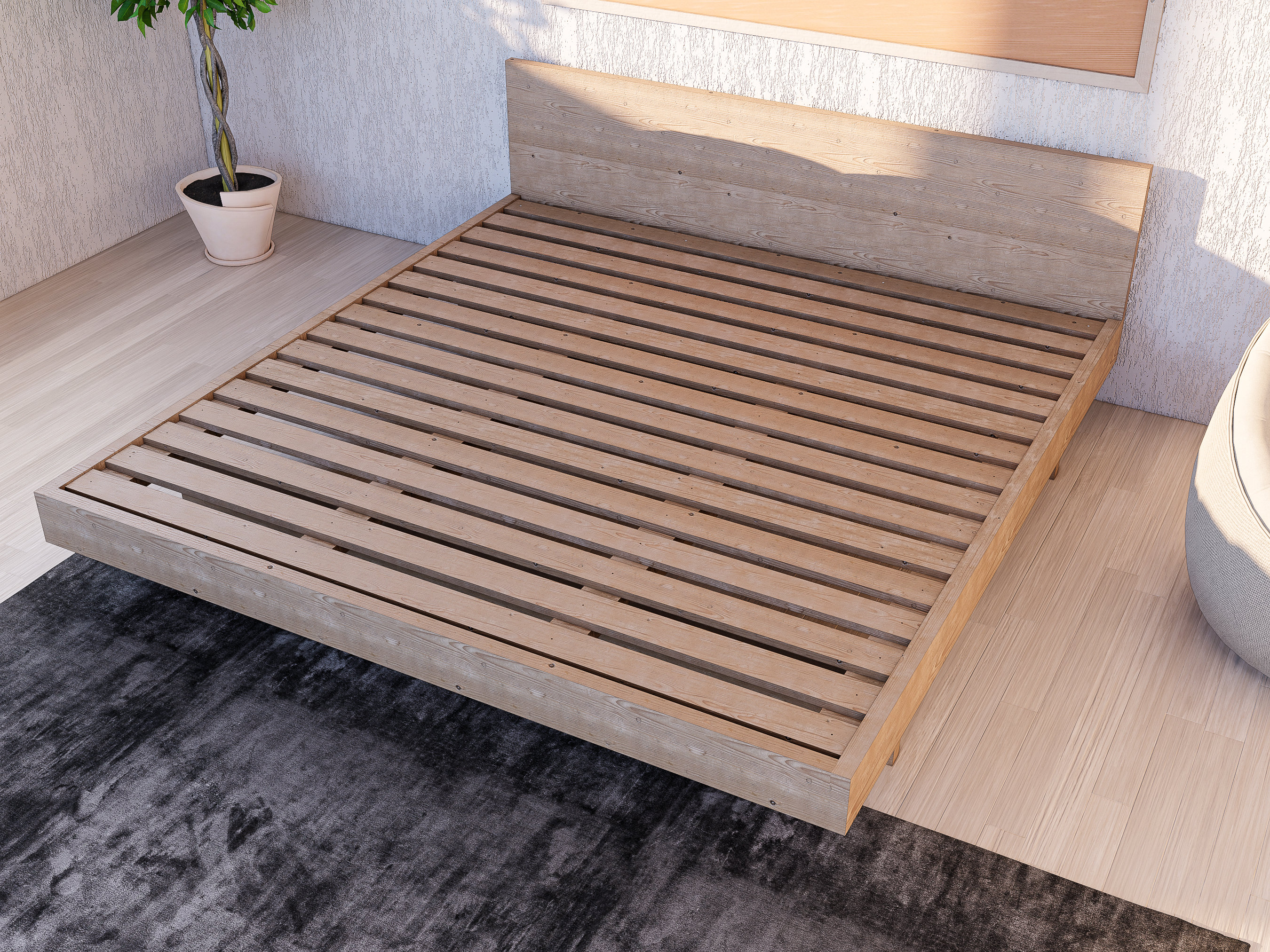 How to Build a Floating King Size Bed With Storage - Woodworking Plan ...