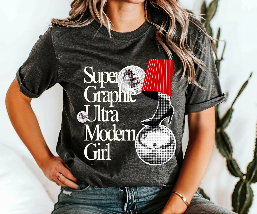 Super Graphic Ultra Modern Girl,modern Shirt,i Love You Shirt,it Girl ...