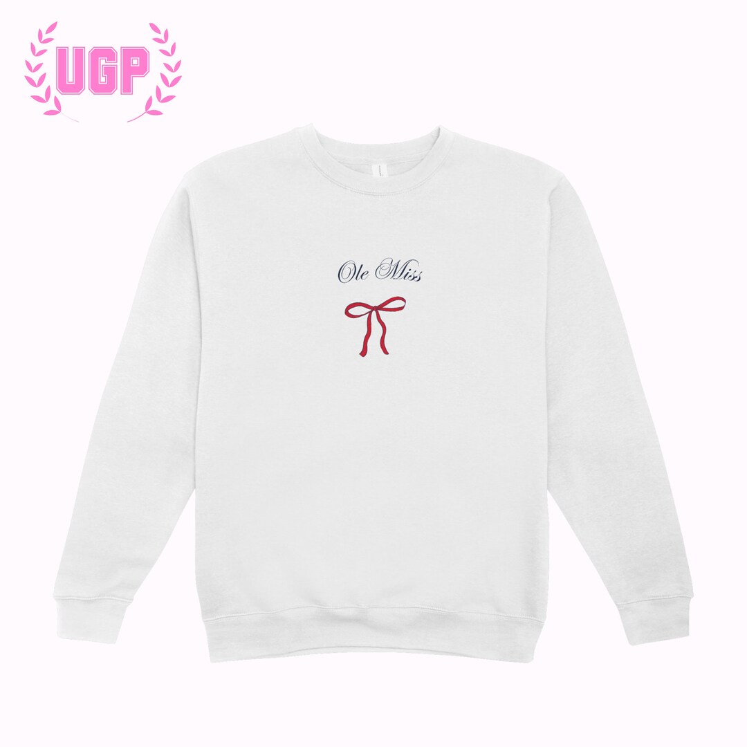 Ole Miss, University of Mississippi, Cursive Trendy Crewneck Sweatshirt ...