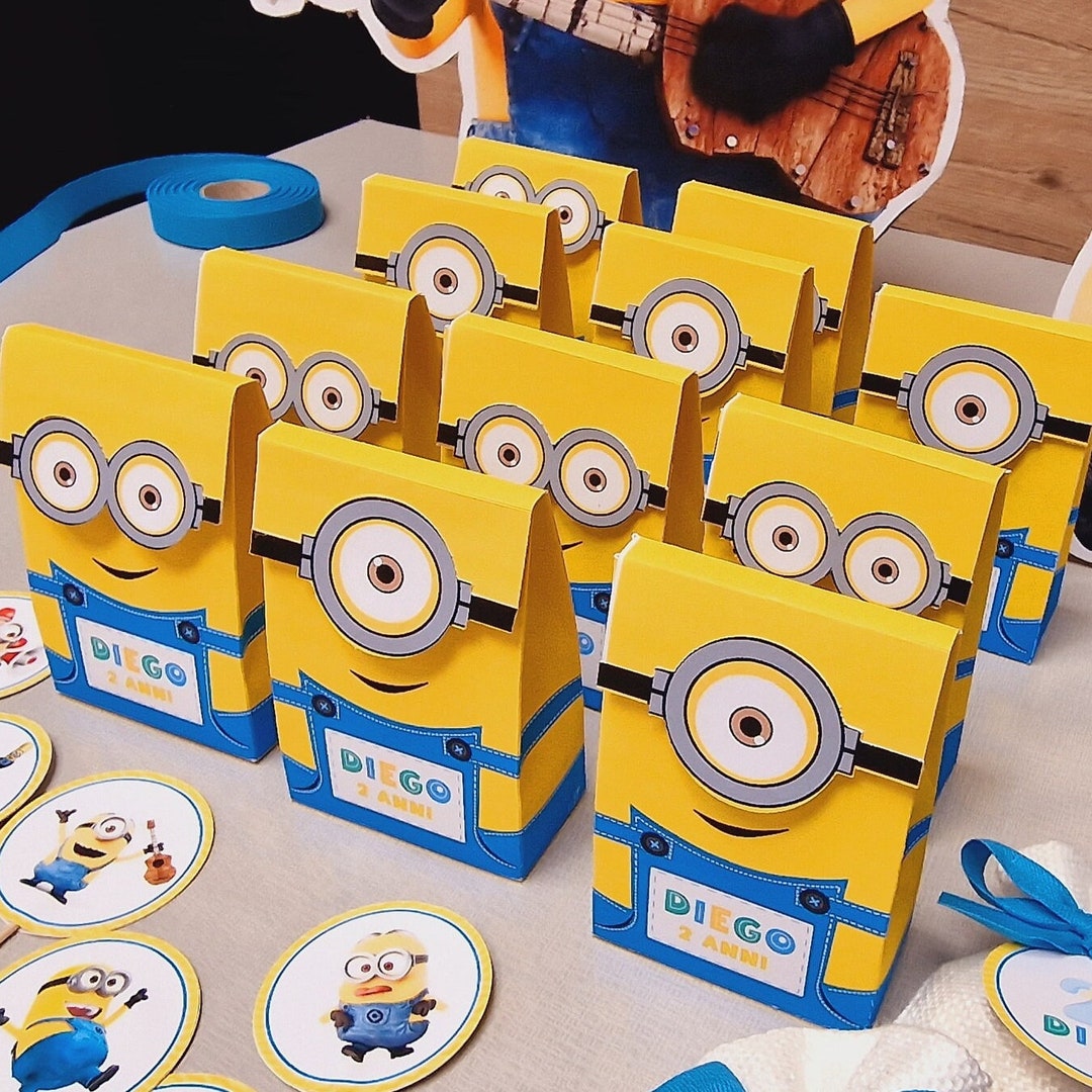 Personalized Minions Birthday Favor Box - Etsy