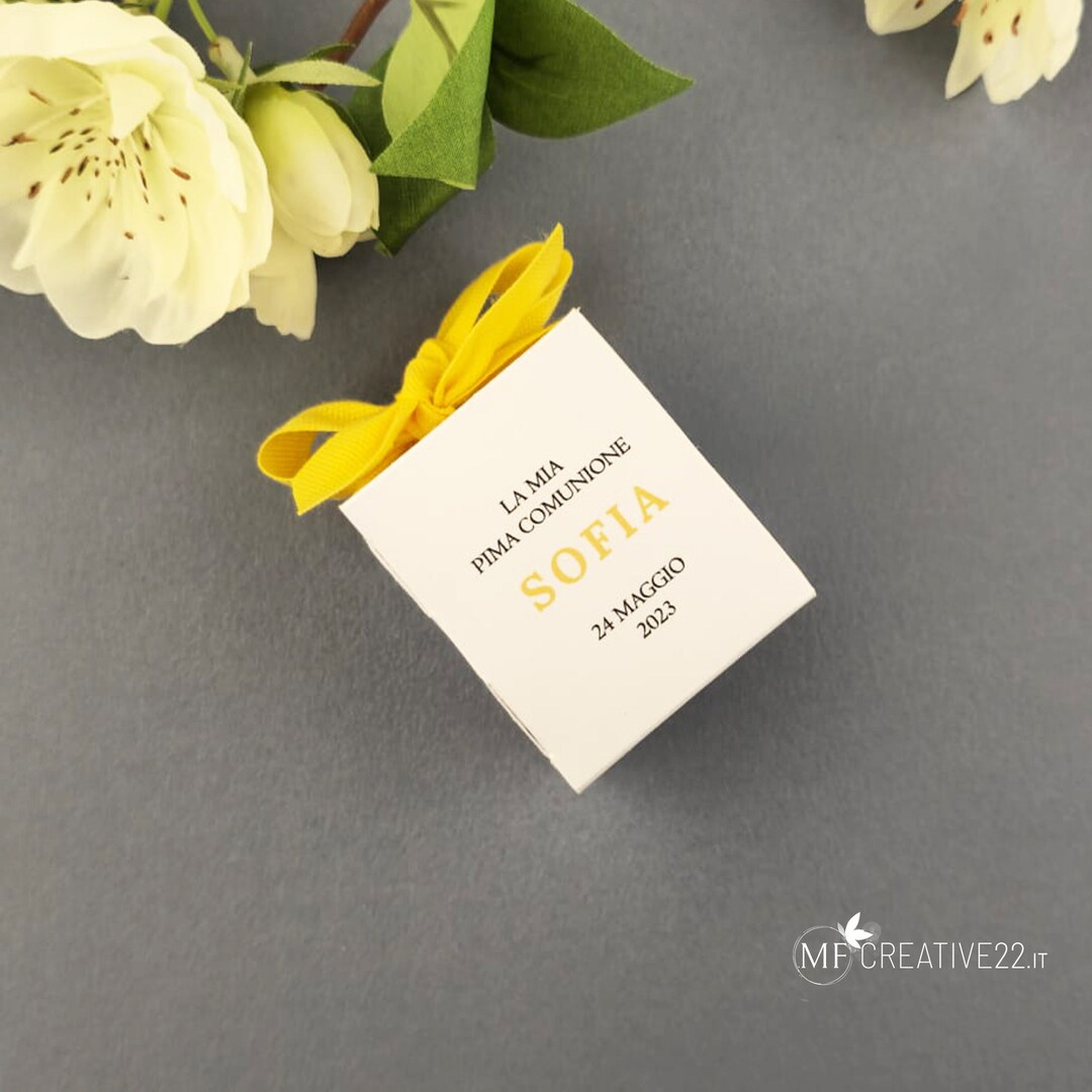 Square Communion Confetti Box, Personalized Favor, Communion ...